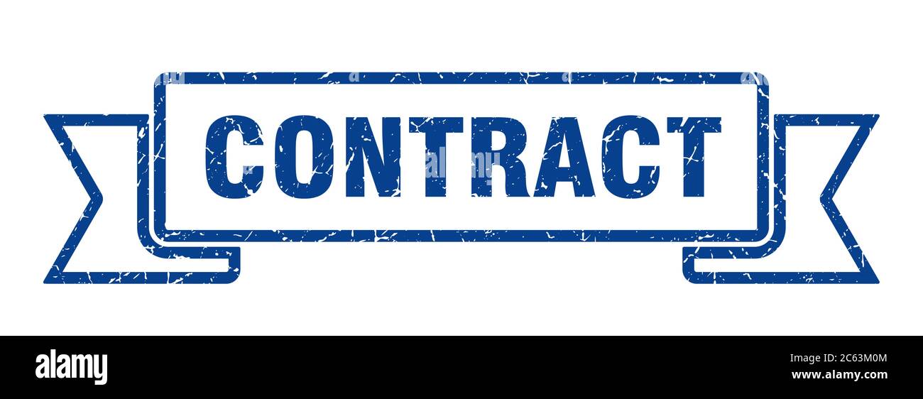 contract ribbon. contract grunge band sign. contract banner Stock ...