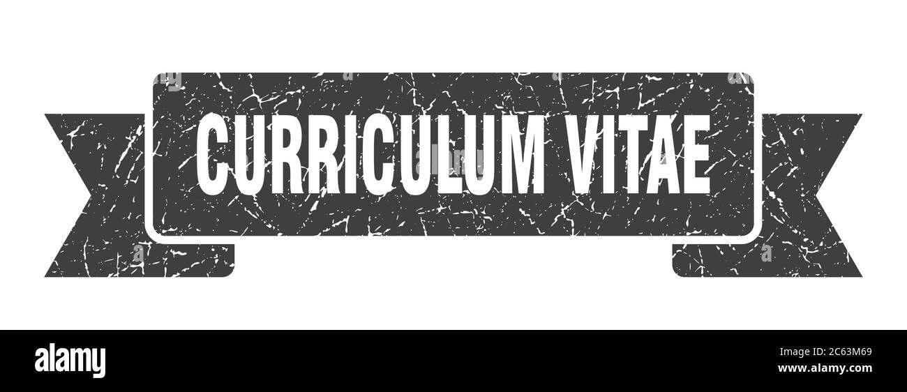 curriculum vitae ribbon. curriculum vitae grunge band sign. curriculum ...