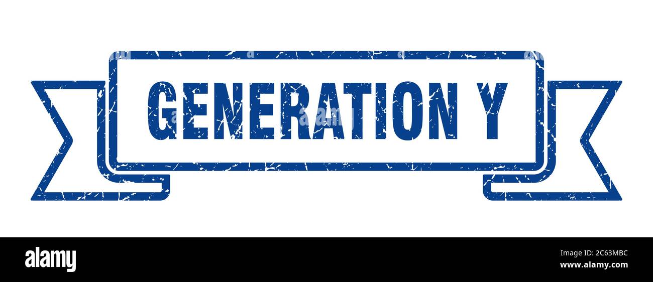 generation y ribbon. generation y grunge band sign. generation y banner ...