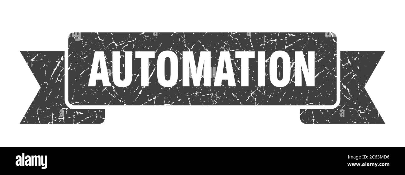 automation ribbon. automation grunge band sign. automation banner Stock ...