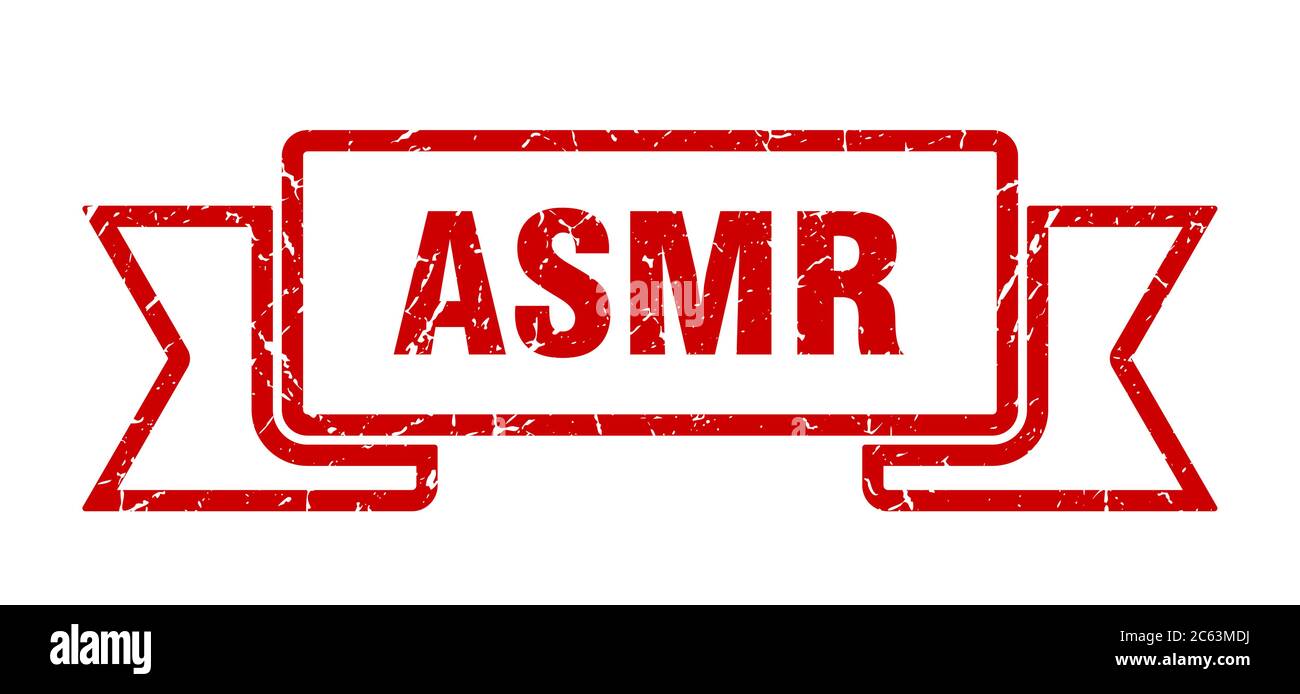 asmr ribbon. asmr grunge band sign. asmr banner Stock Vector Image ...