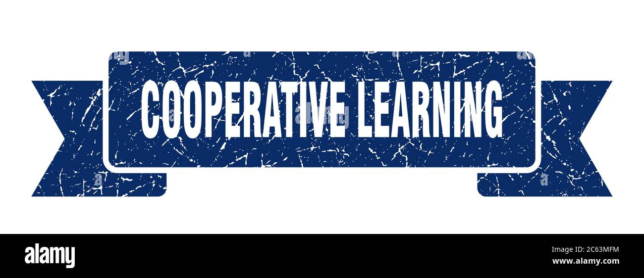 cooperative learning ribbon. cooperative learning grunge band sign ...