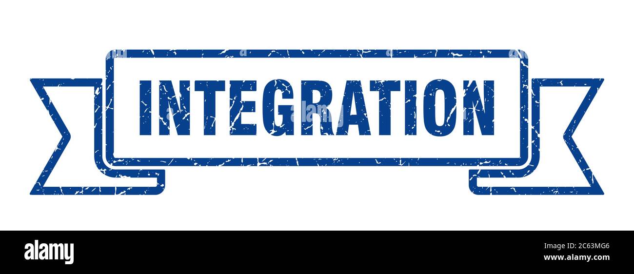 integration ribbon. integration grunge band sign. integration banner ...