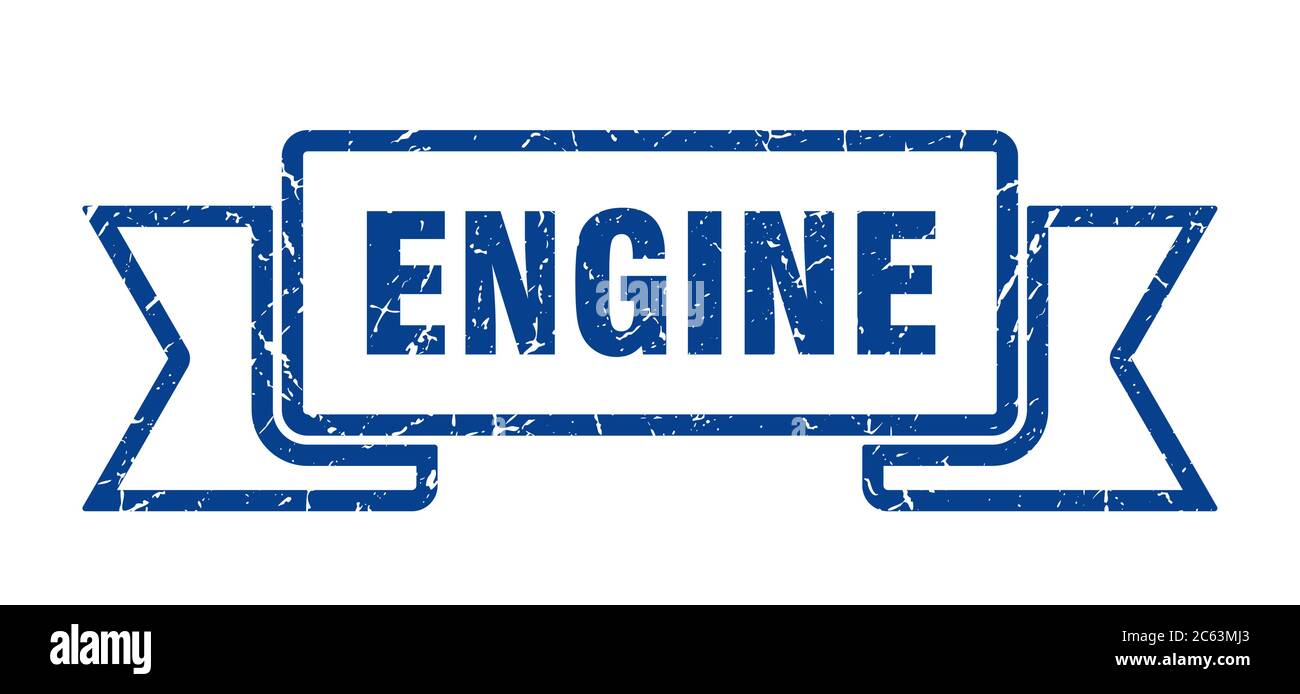 engine ribbon. engine grunge band sign. engine banner Stock Vector ...