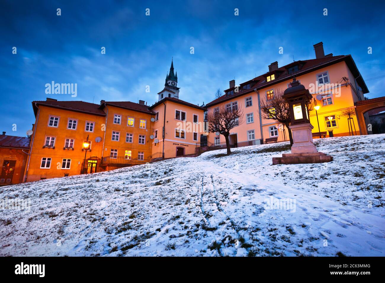 Historic medieval mining town of Kremnica in central Slovakia Stock ...