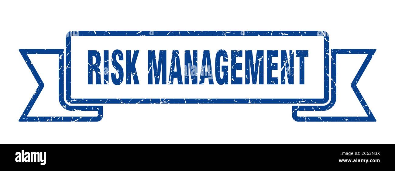 risk management ribbon. risk management grunge band sign. risk ...
