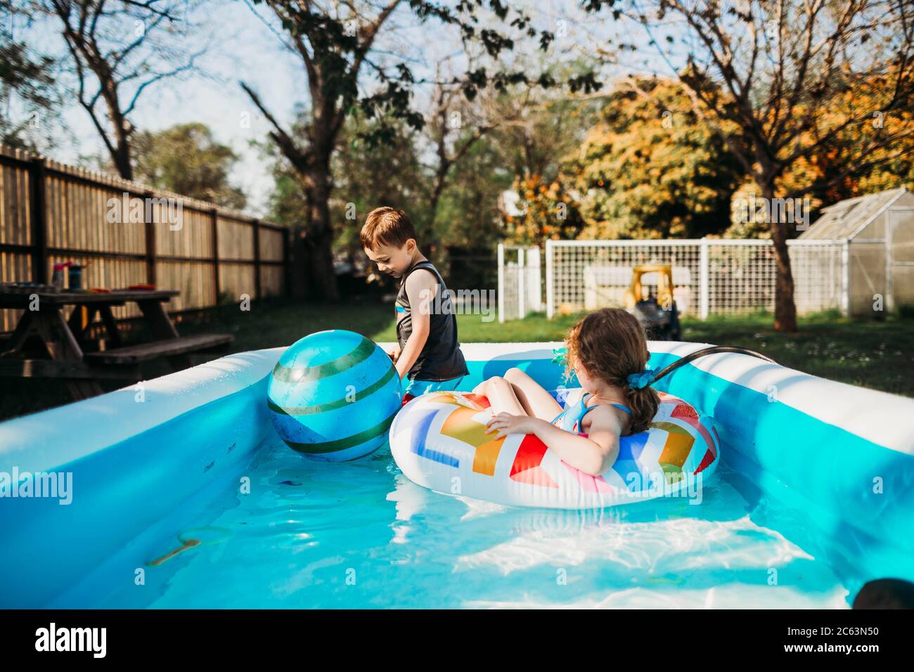 Backyard pool kids hi-res stock photography and images - Alamy