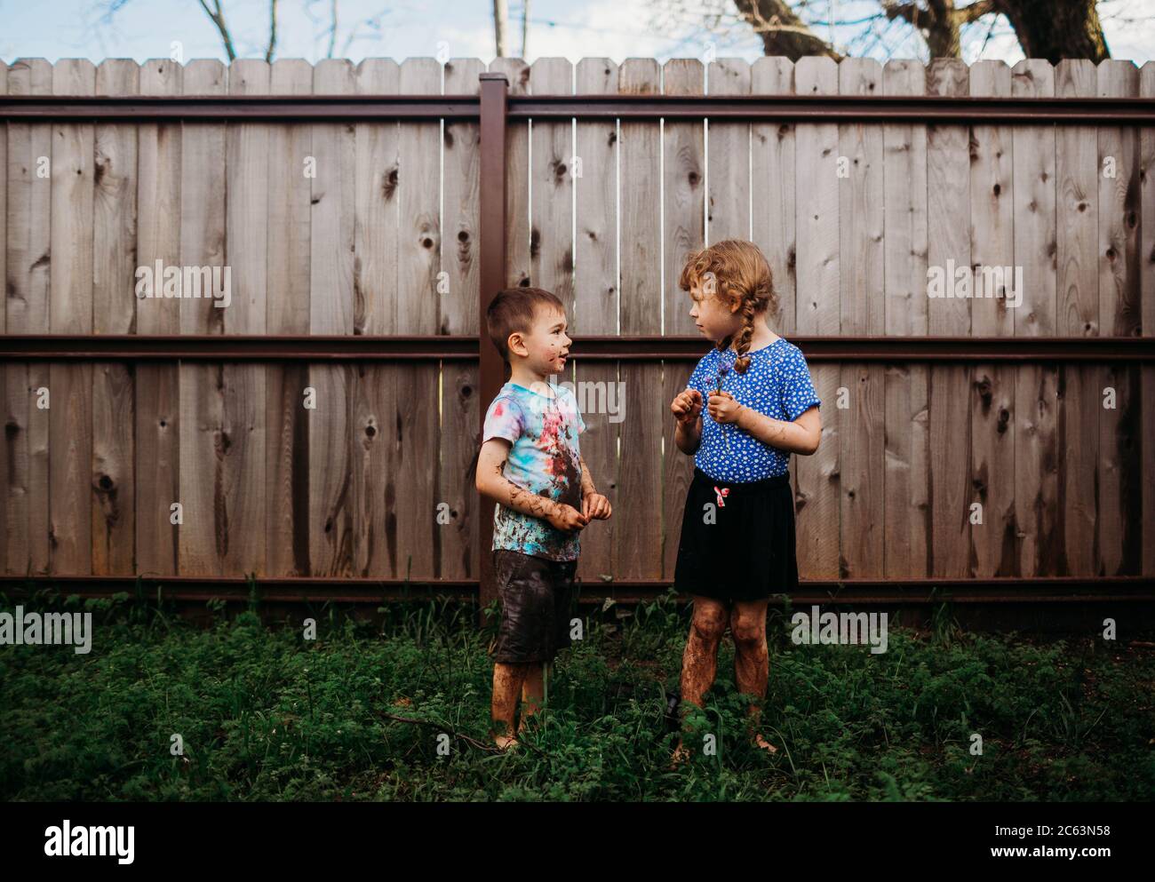 Kids talking green hi-res stock photography and images - Alamy