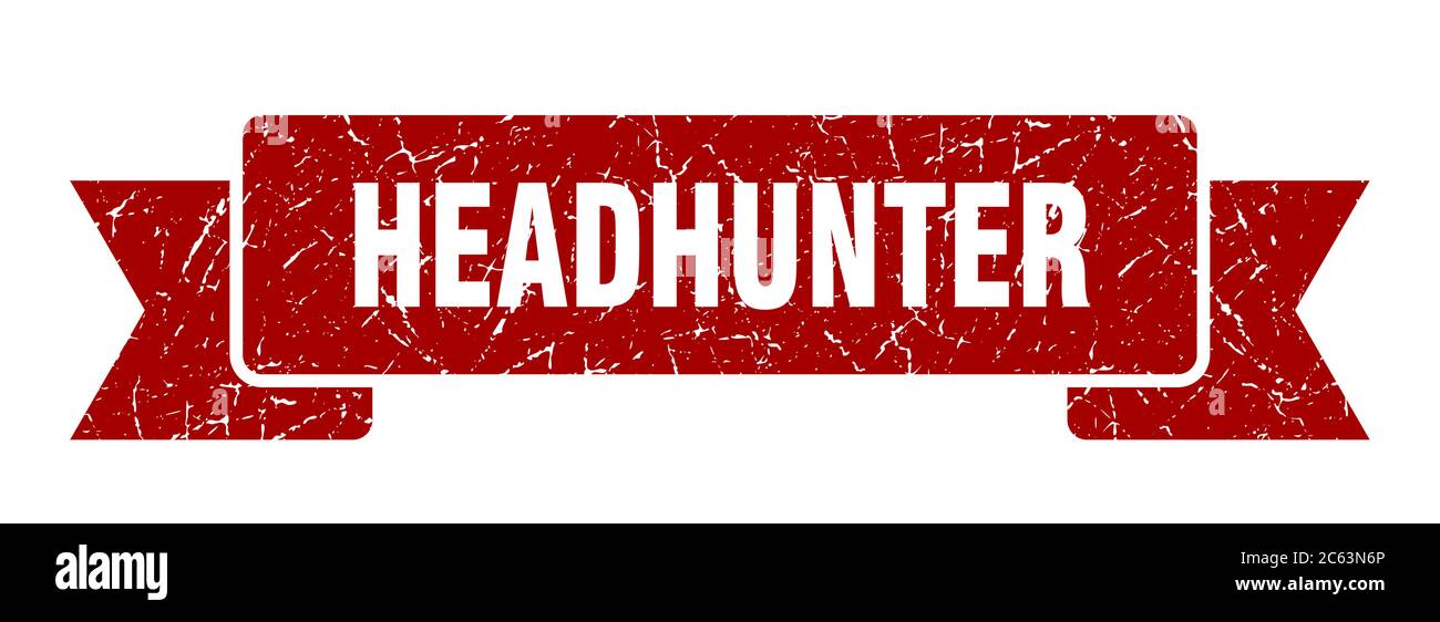 headhunter ribbon. headhunter grunge band sign. headhunter banner Stock ...