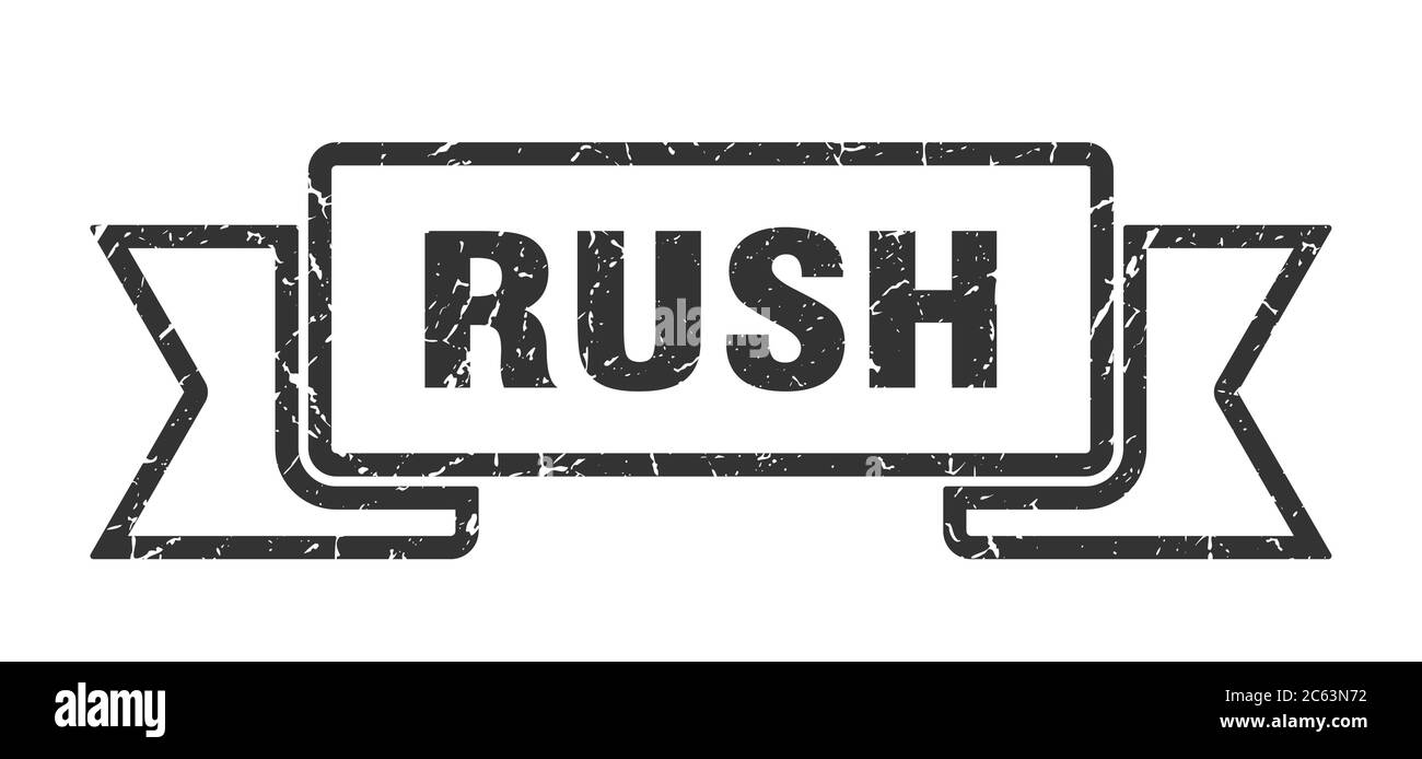 rush ribbon. rush grunge band sign. rush banner Stock Vector Image ...