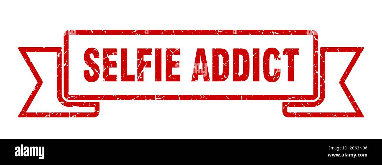 selfie addict ribbon. selfie addict grunge band sign. selfie addict ...