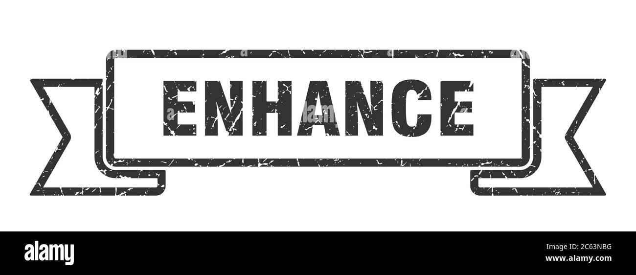 enhance ribbon. enhance grunge band sign. enhance banner Stock Vector ...
