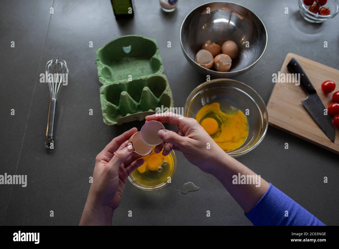 Separating Eggs High Resolution Stock Photography and Images - Alamy