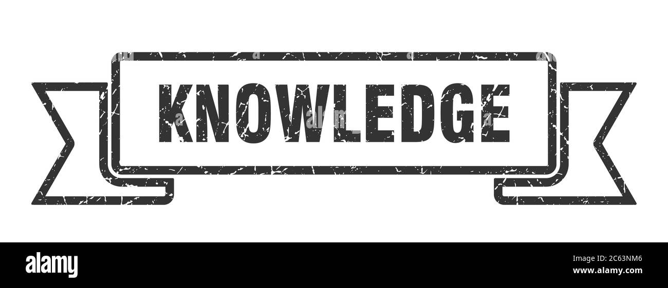 knowledge ribbon. knowledge grunge band sign. knowledge banner Stock ...