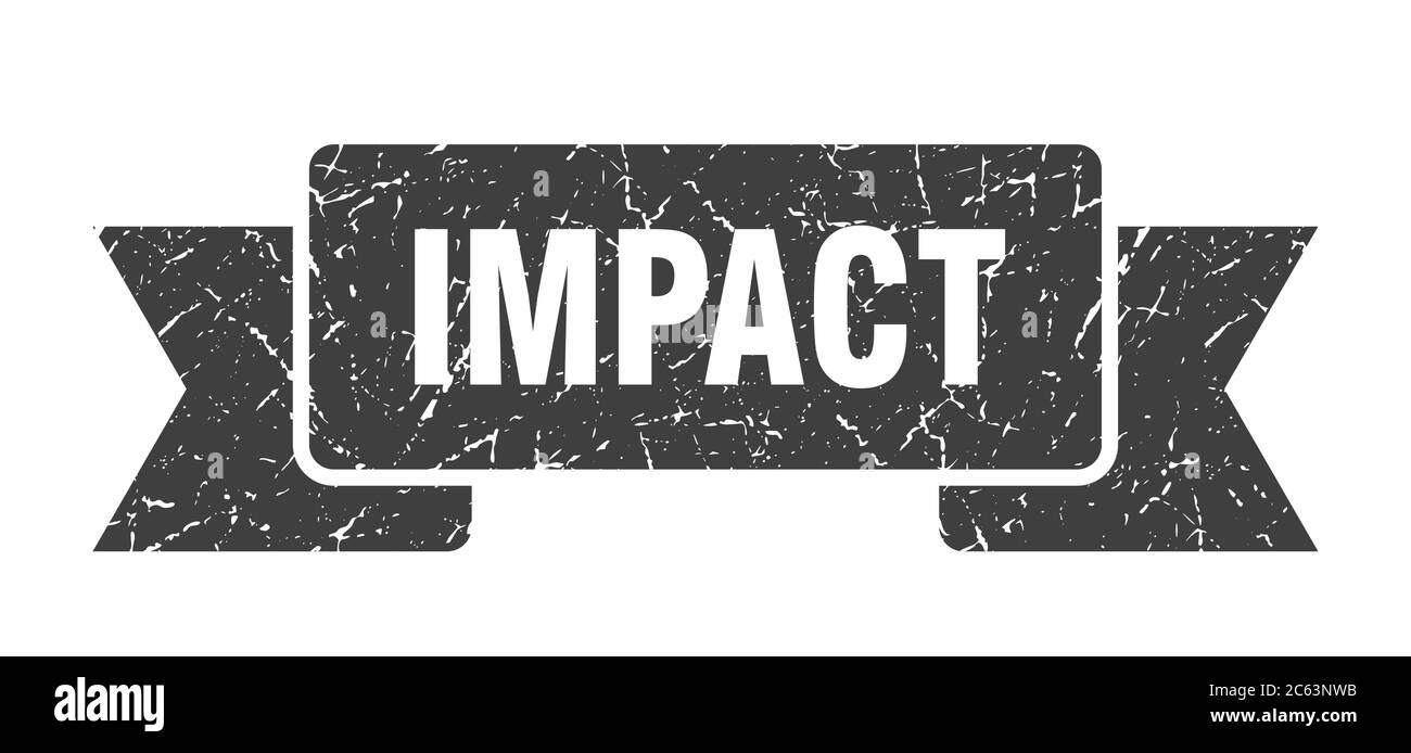 impact ribbon. impact grunge band sign. impact banner Stock Vector ...