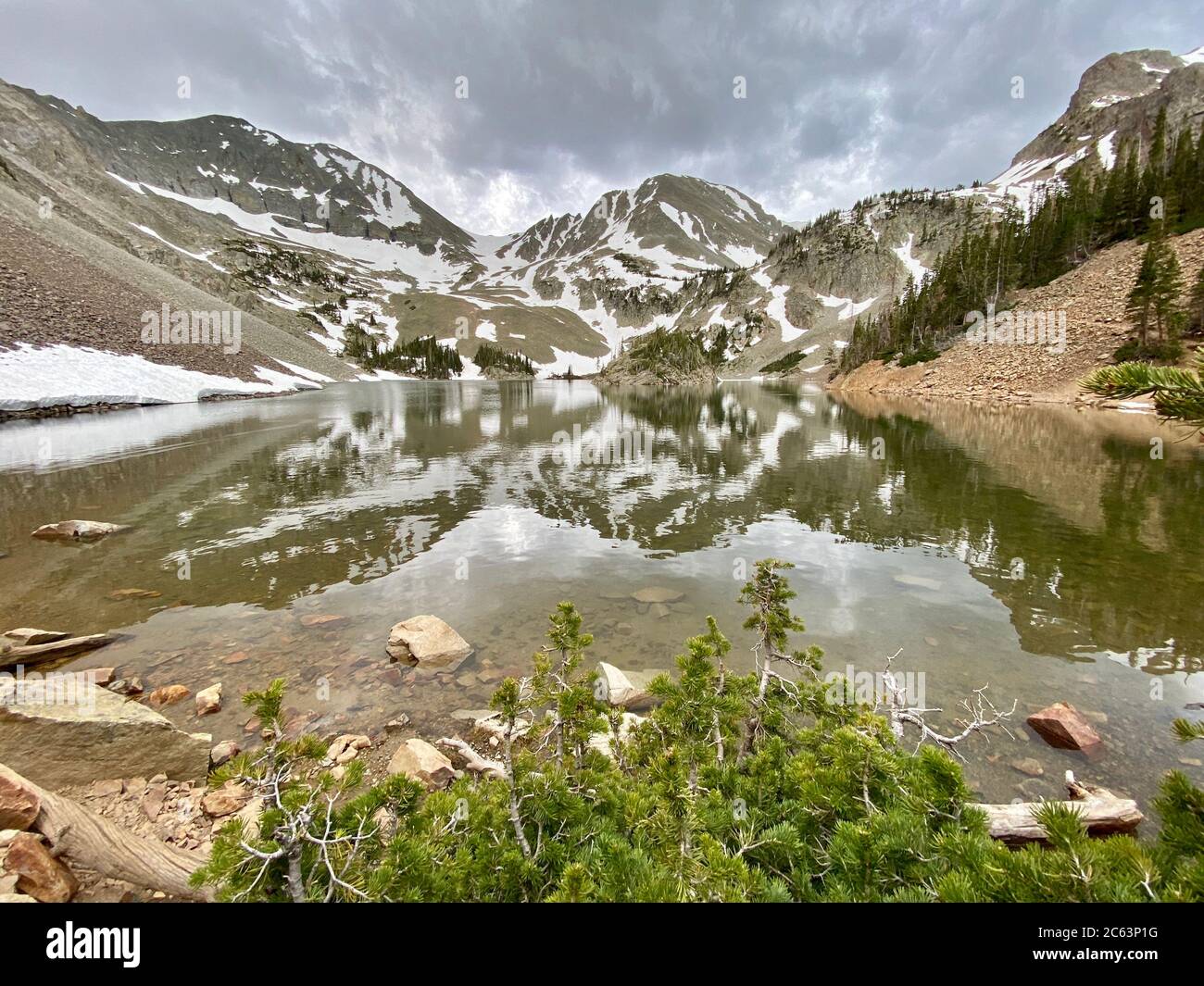 Lake Agnes, Located in northern Colorado Stock Photo - Alamy