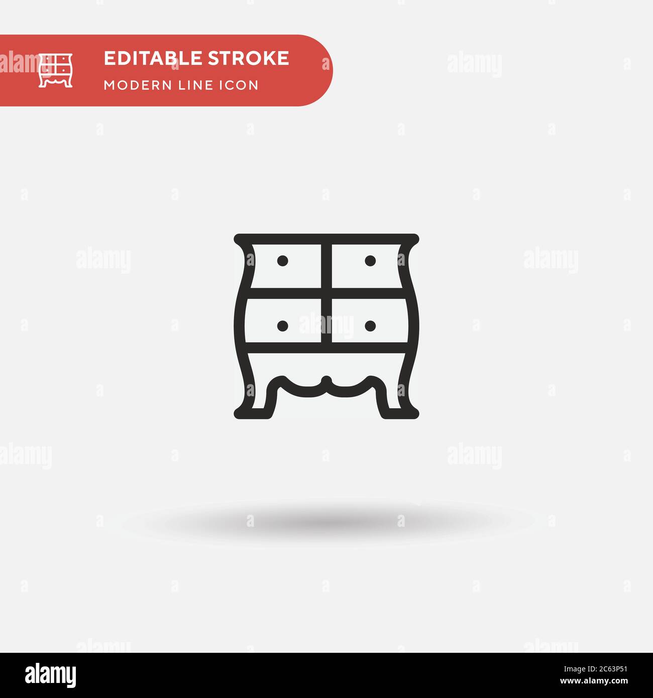 Cabinet Simple vector icon. Illustration symbol design template for web ...