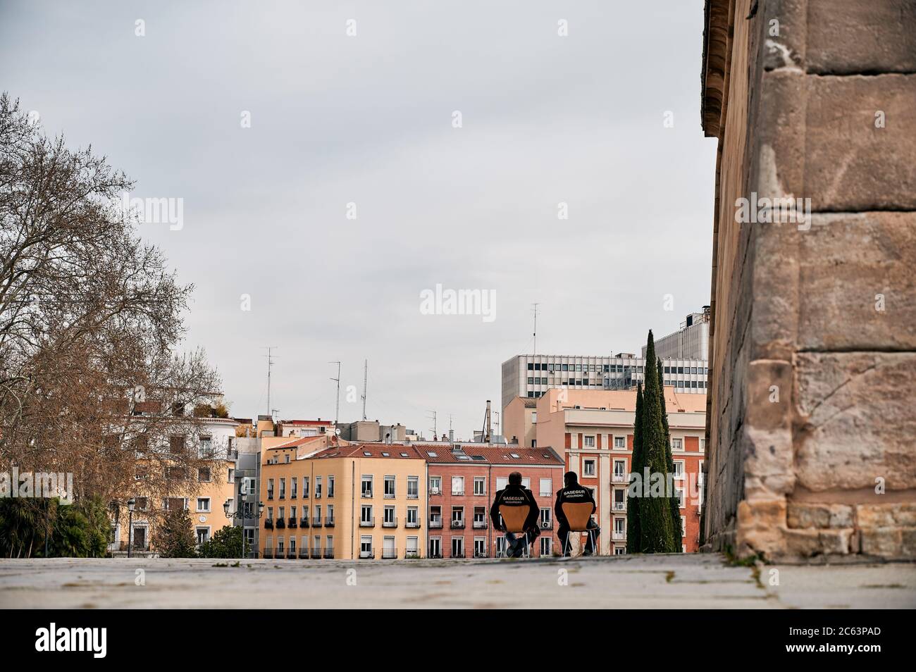 Security guard sitting on chair hi-res stock photography and images - Alamy