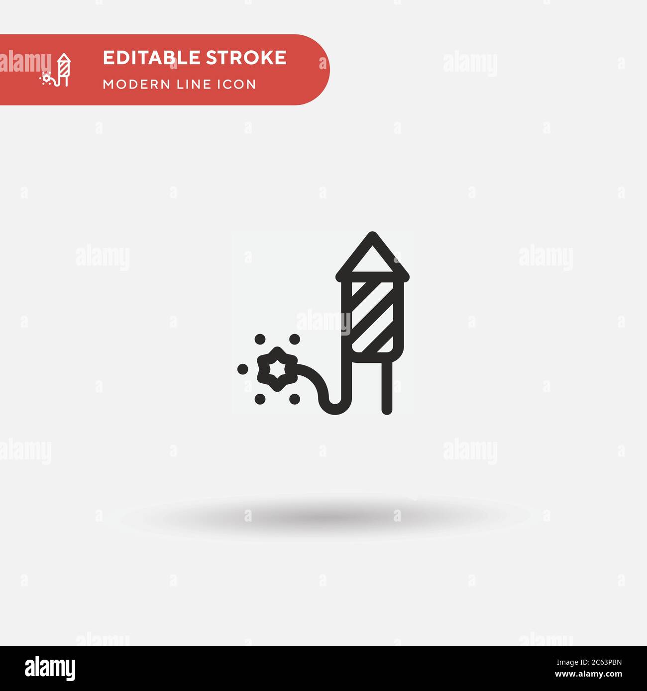 Firework Simple vector icon. Illustration symbol design template for ...