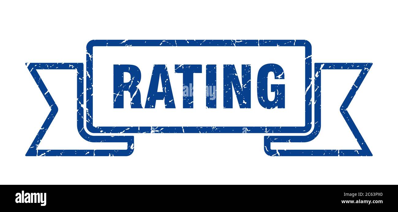 rating ribbon. rating grunge band sign. rating banner Stock Vector ...