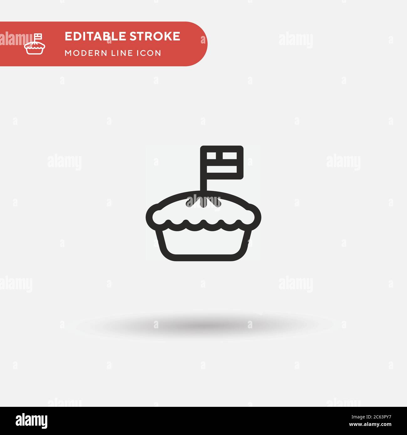 Pie Simple vector icon. Illustration symbol design template for web ...
