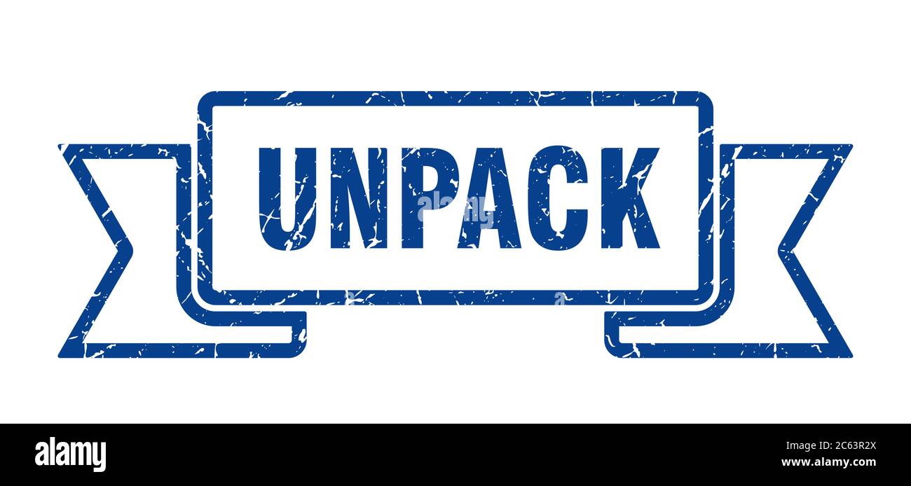 unpack ribbon. unpack grunge band sign. unpack banner Stock Vector ...
