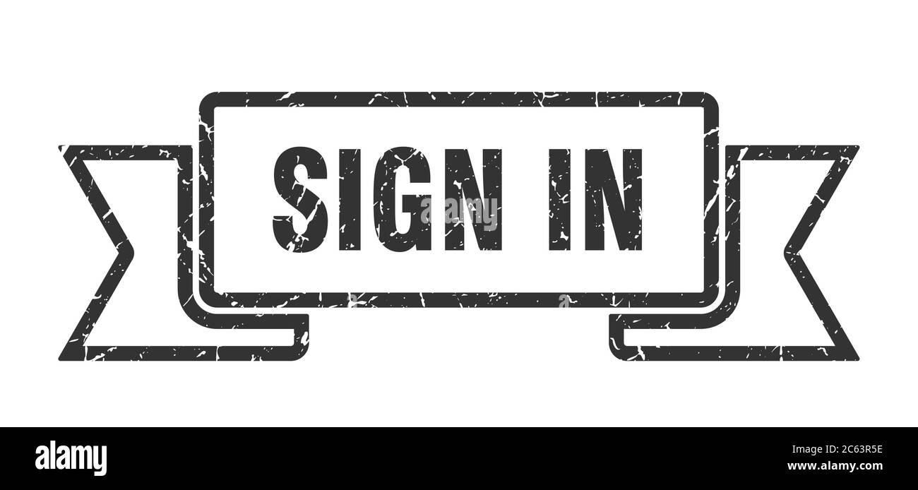 sign in ribbon. sign in grunge band sign. sign in banner Stock Vector ...