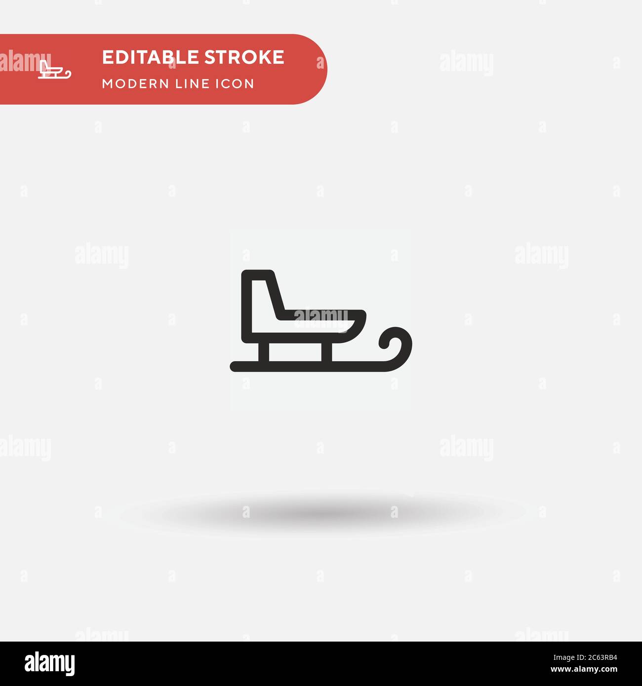Sled Simple vector icon. Illustration symbol design template for web ...