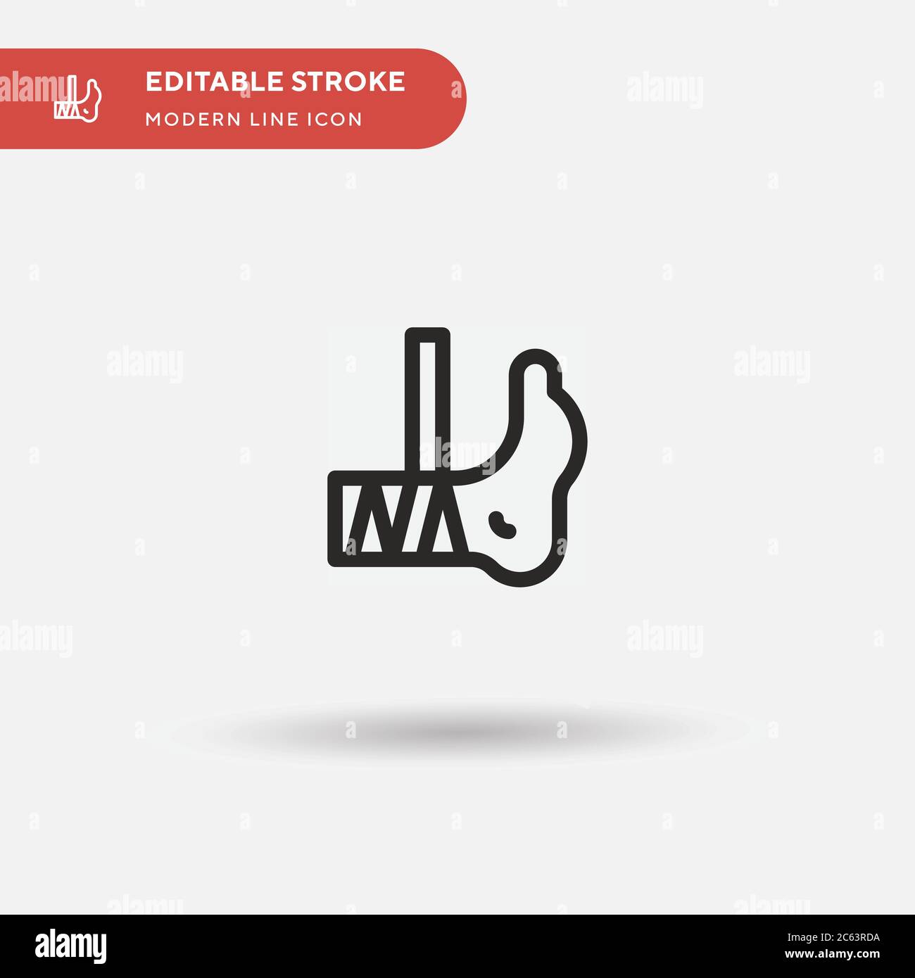 Injured Simple vector icon. Illustration symbol design template for web ...