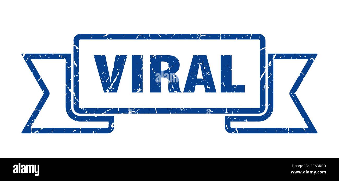 viral ribbon. viral grunge band sign. viral banner Stock Vector Image ...