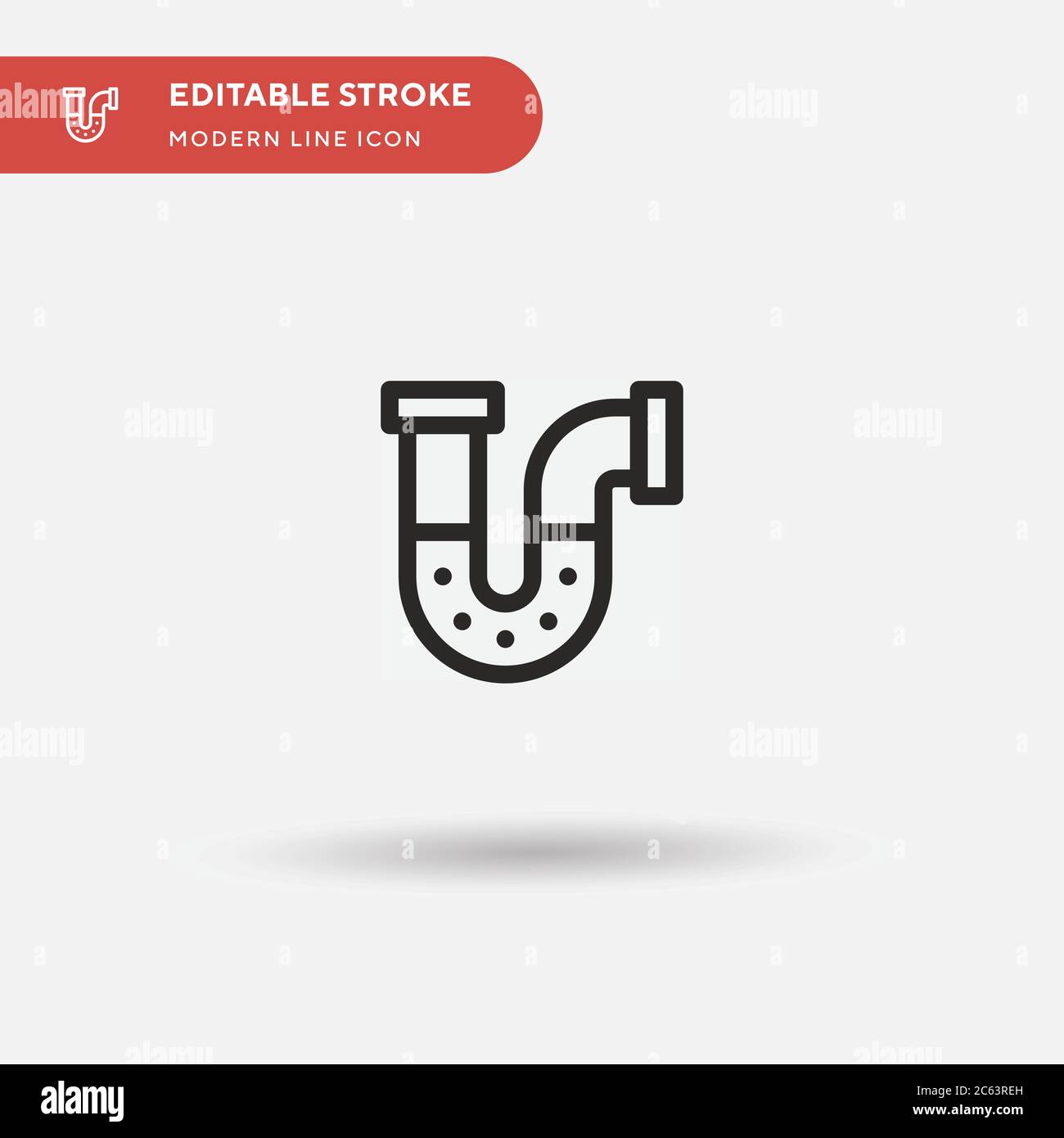Pipe Simple vector icon. Illustration symbol design template for web ...