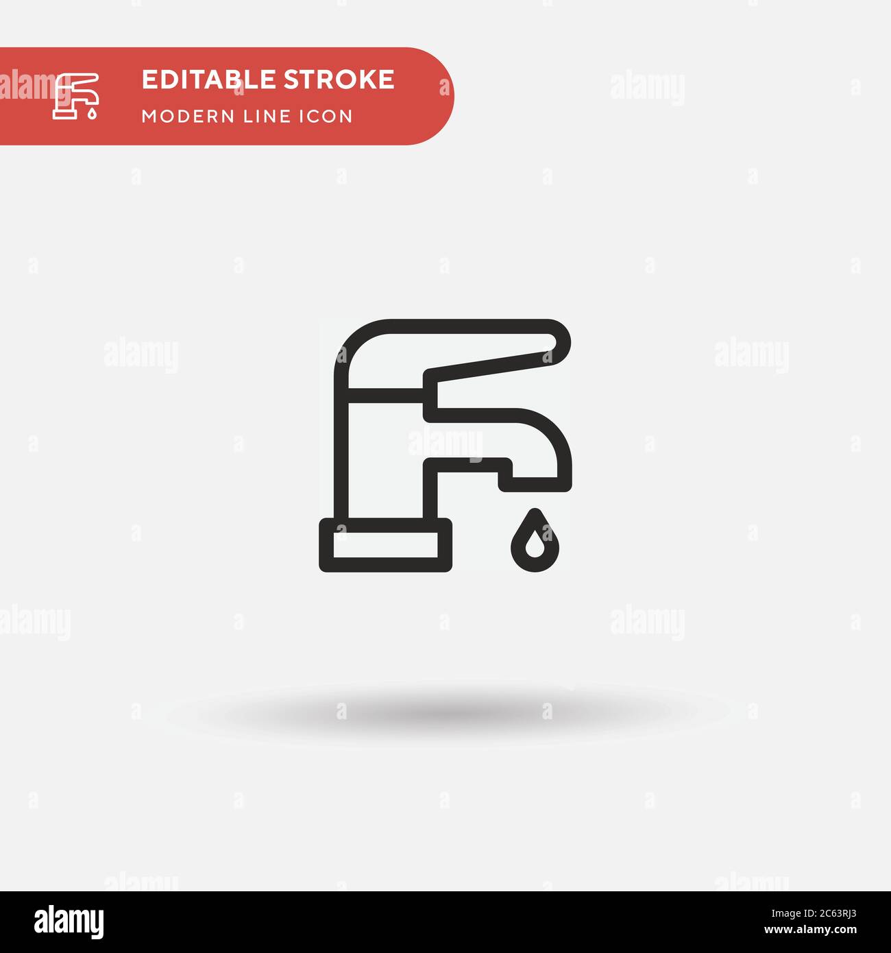 Faucet Simple vector icon. Illustration symbol design template for web ...