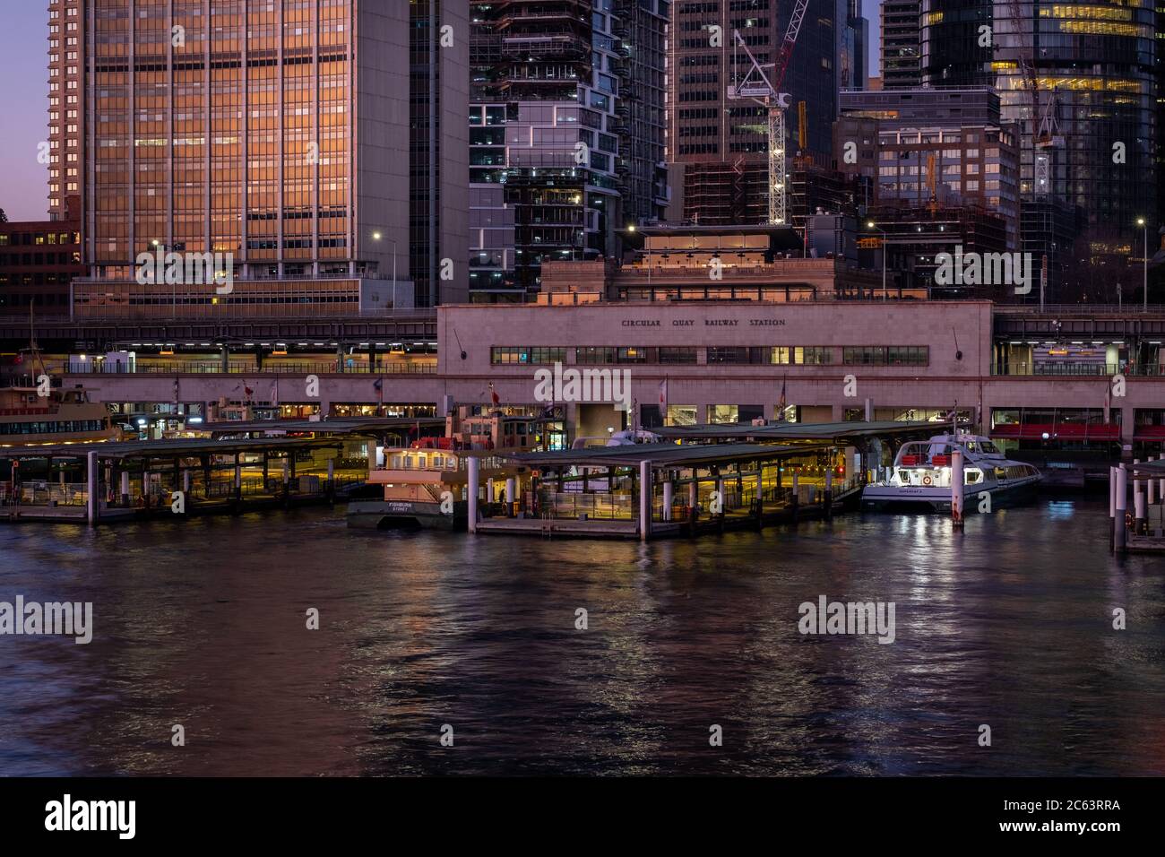 ferry stop at dawn Stock Photo - Alamy
