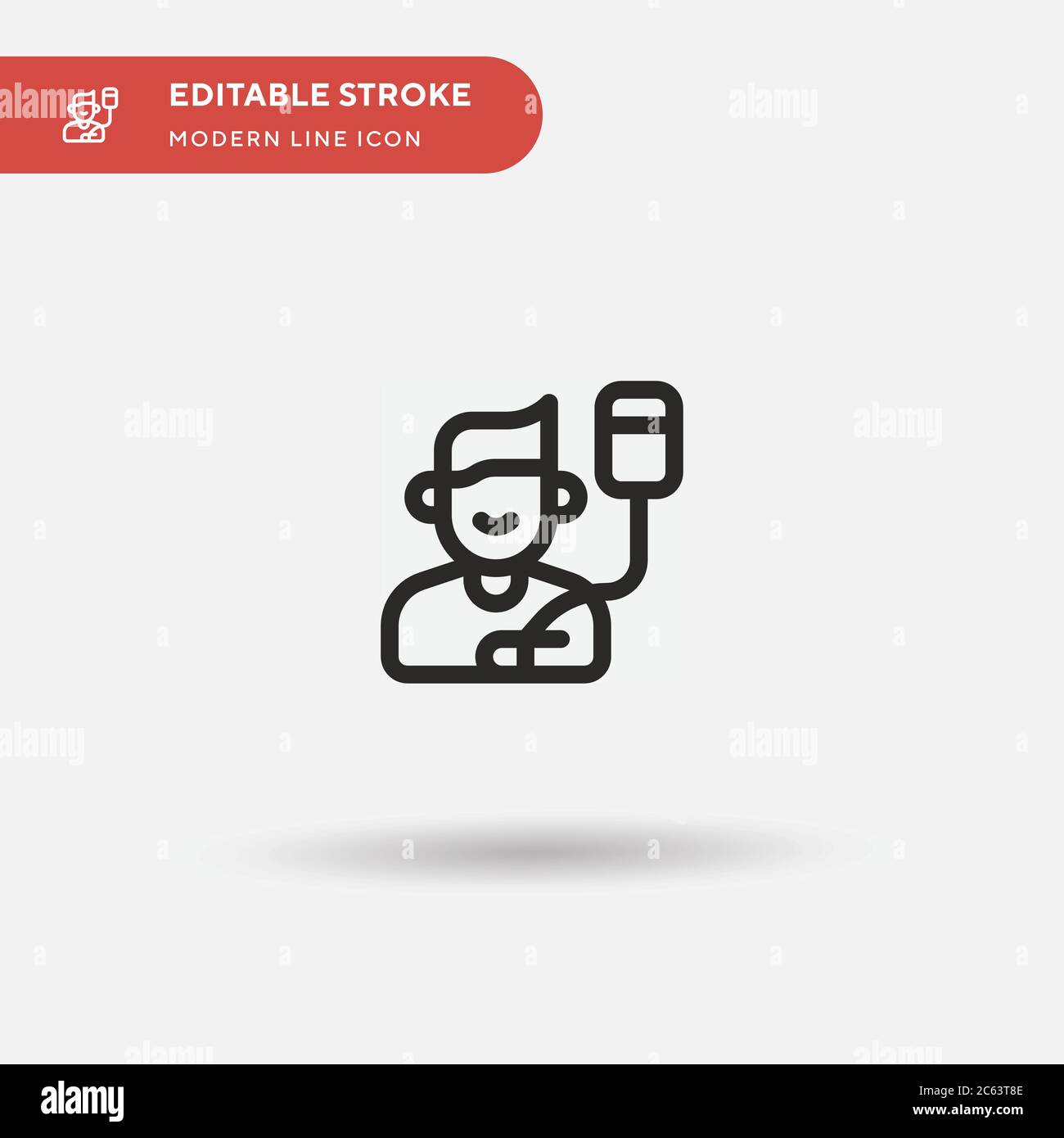 Patient Simple vector icon. Illustration symbol design template for web ...