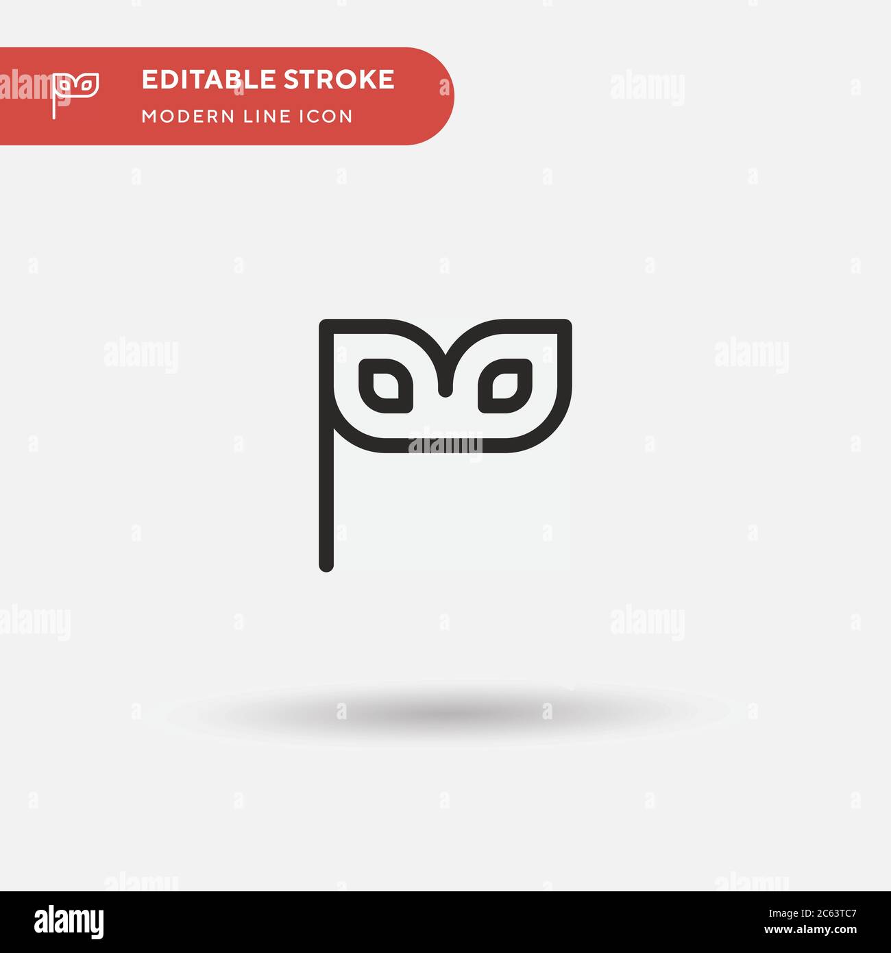 Eye Mask Simple vector icon. Illustration symbol design template for ...