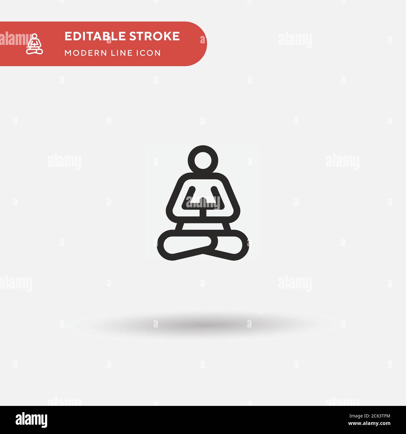 Meditation Simple vector icon. Illustration symbol design template for ...