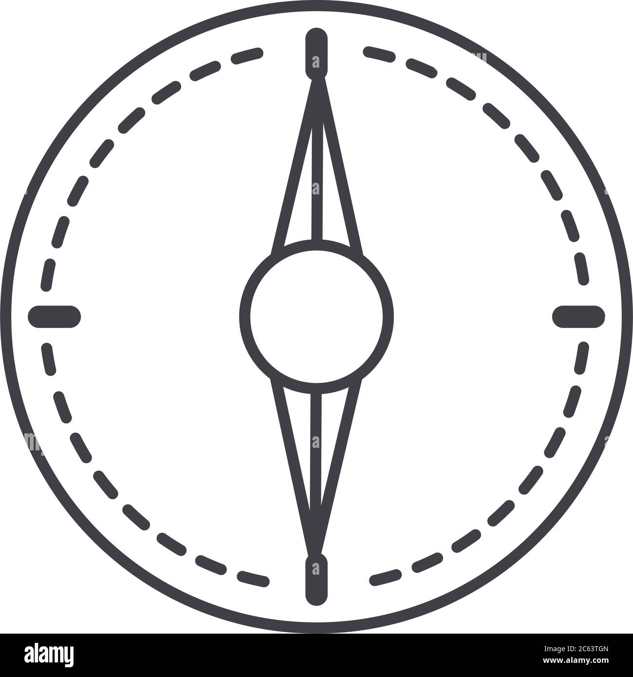 compass rose navigation cartography element vector illustration line ...