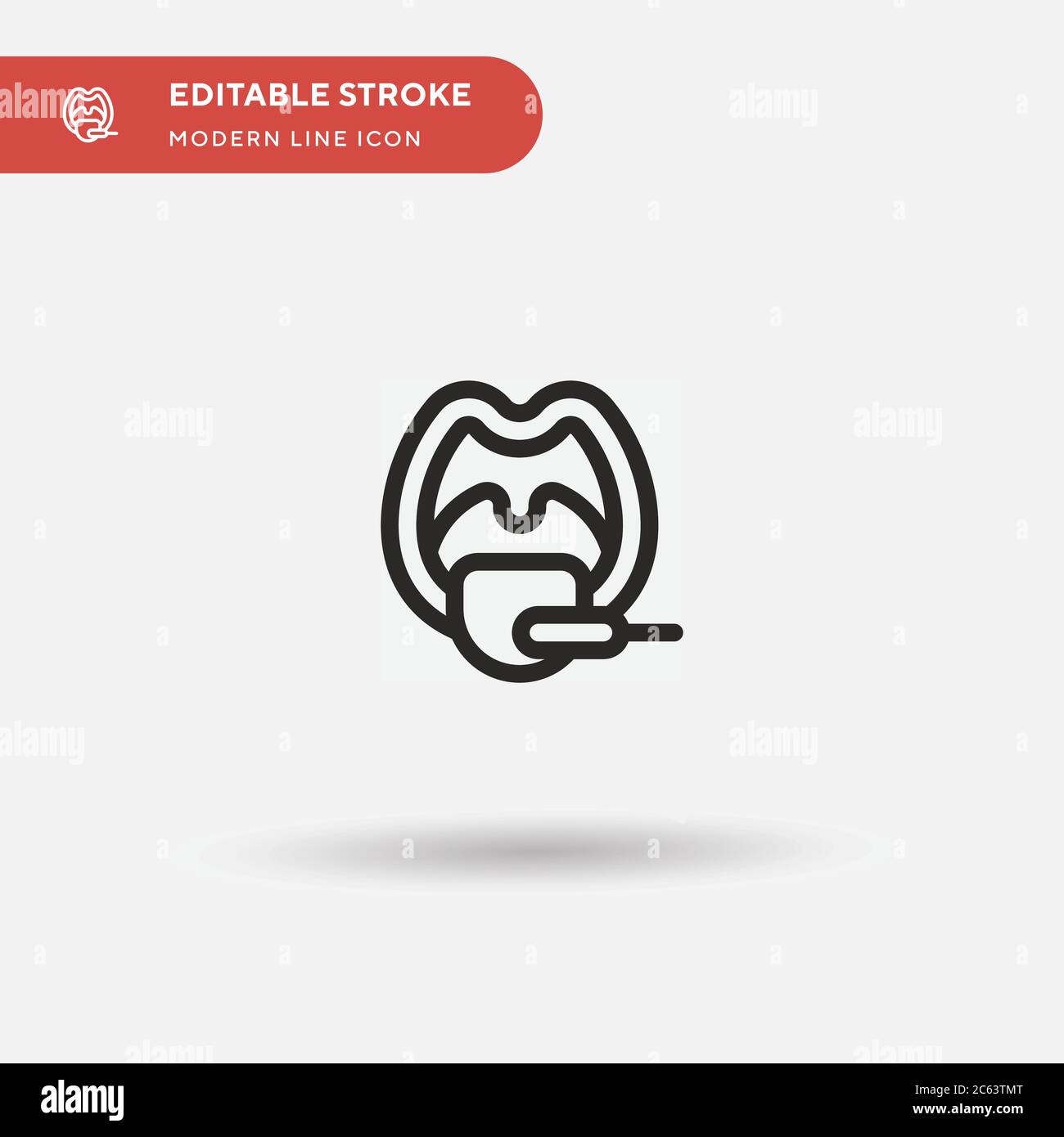Swab Simple vector icon. Illustration symbol design template for web ...