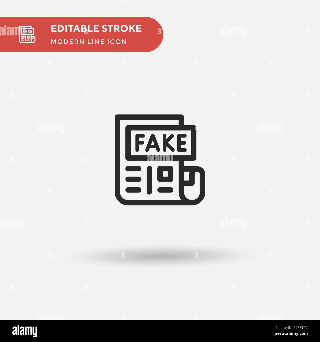 Fake News Simple vector icon. Illustration symbol design template for ...