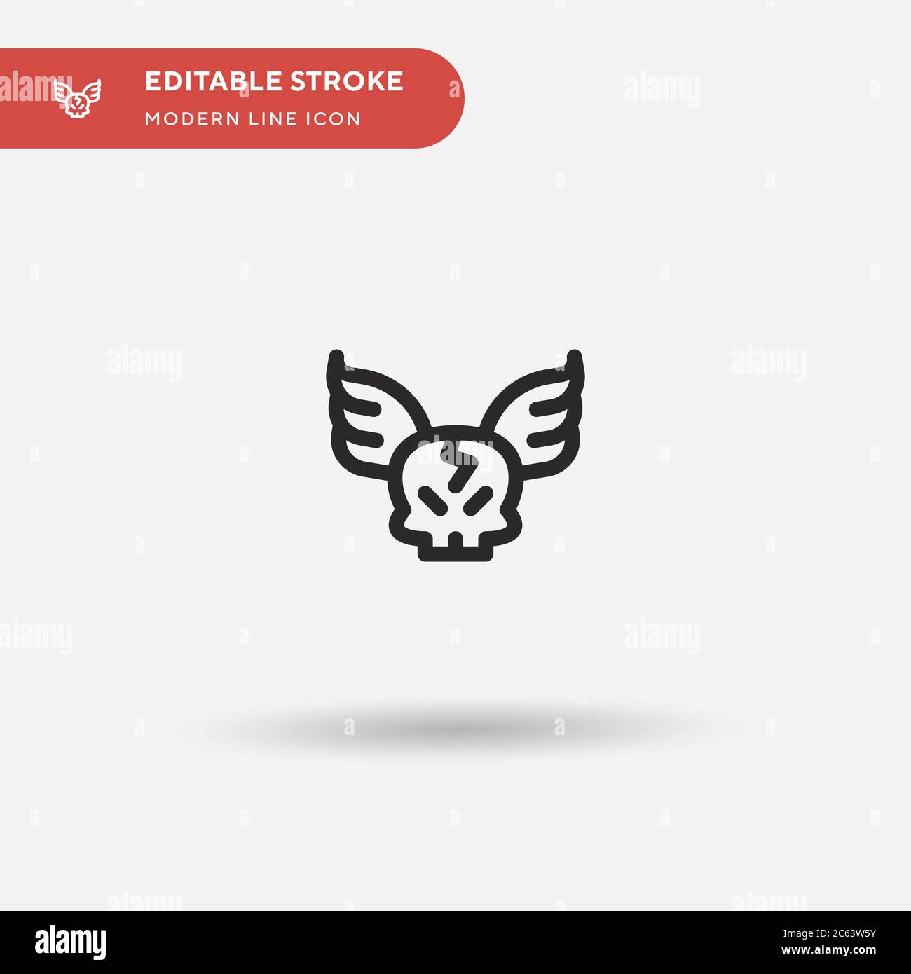Skull Simple vector icon. Illustration symbol design template for web ...