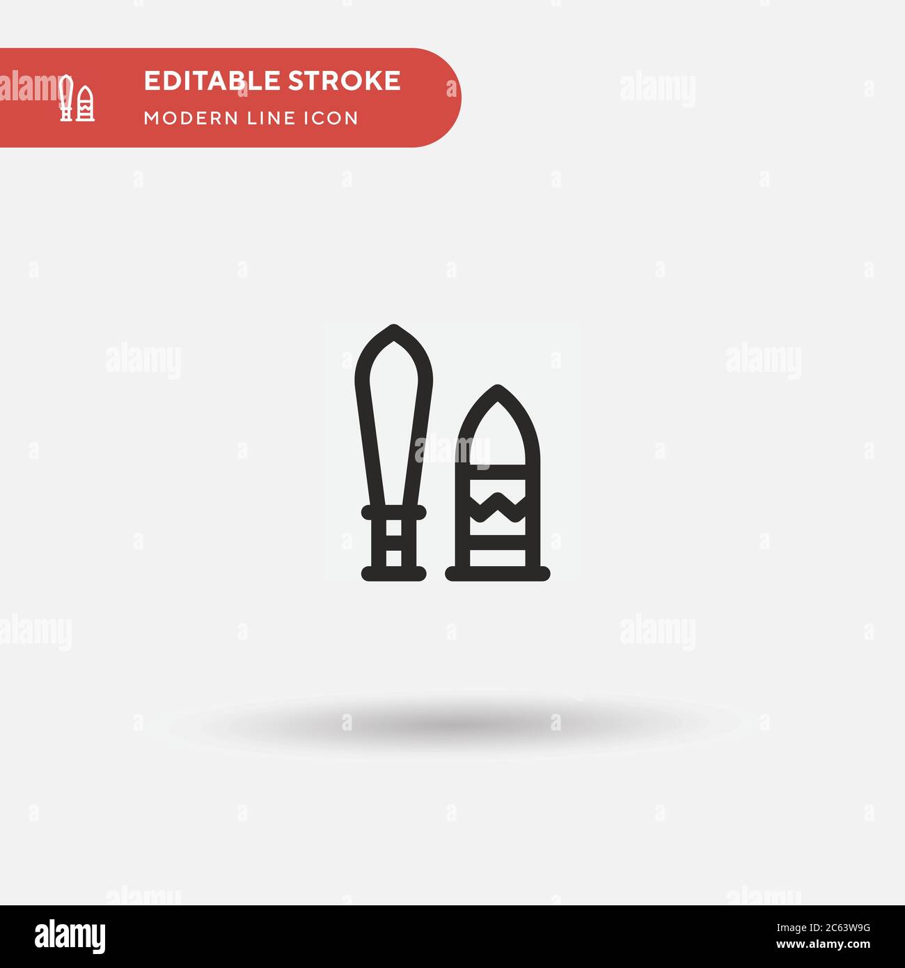 Dagger Simple vector icon. Illustration symbol design template for web ...