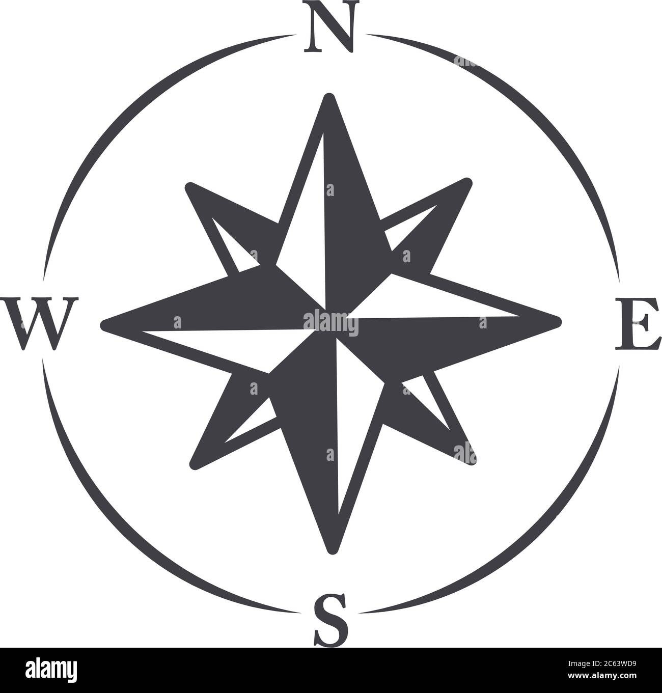 compass rose navigational aids cartography equipment vector ...