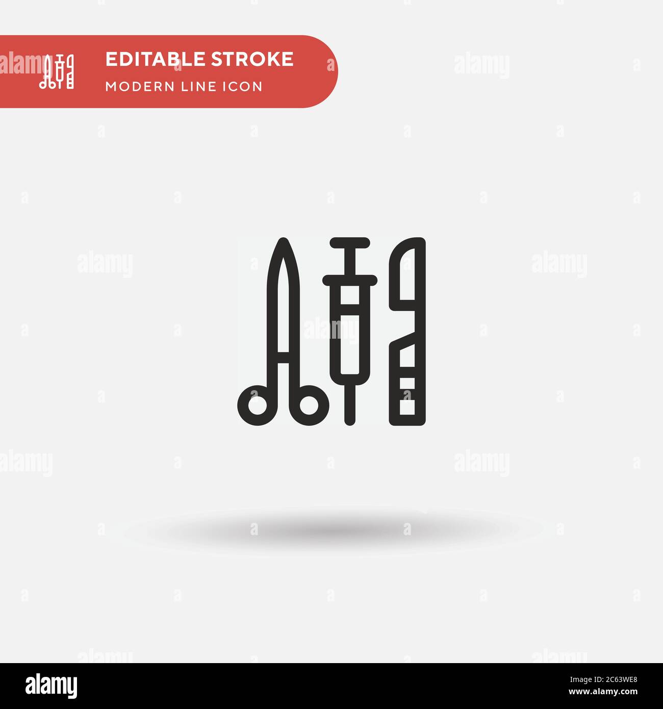 Surgery Tools Simple vector icon. Illustration symbol design template ...