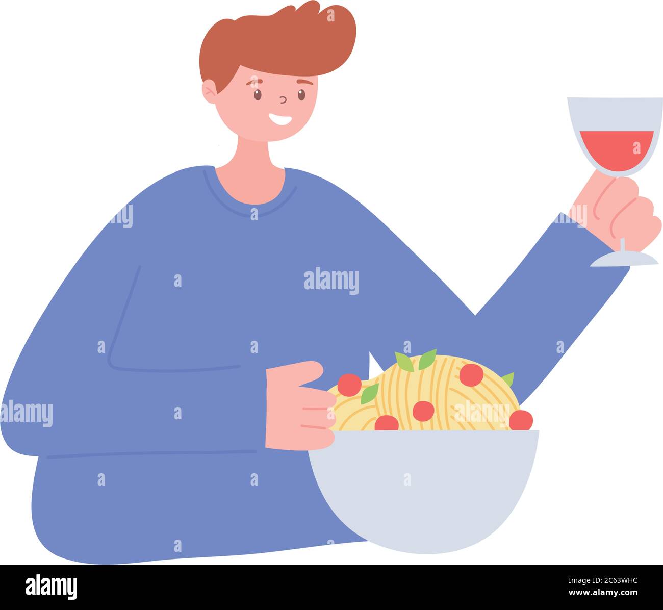 Man eating alone restaurant Stock Vector Images - Alamy