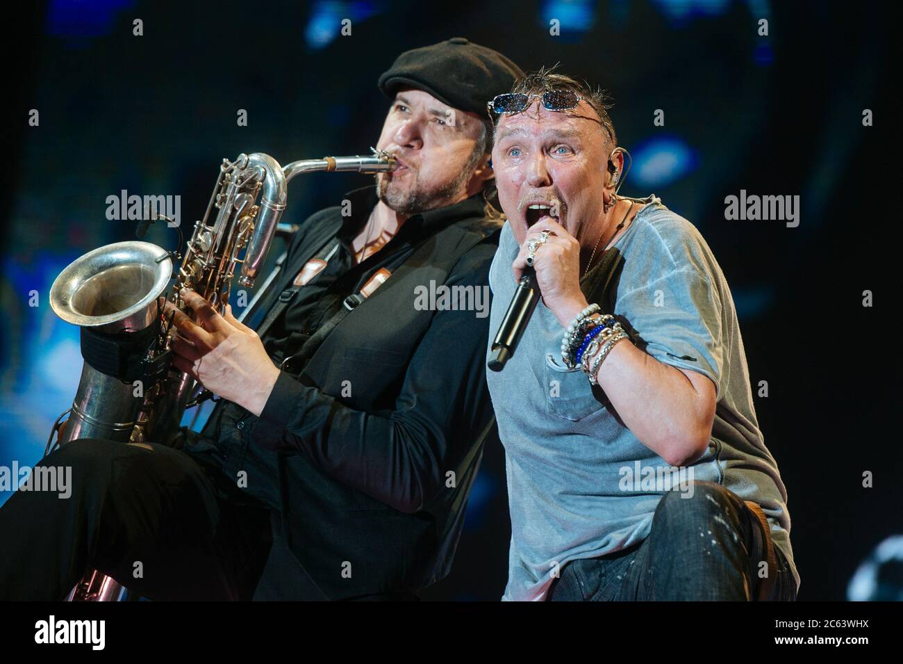 July 4, 2020. - Russia, Moscow Region. - Concert of singer Garik ...
