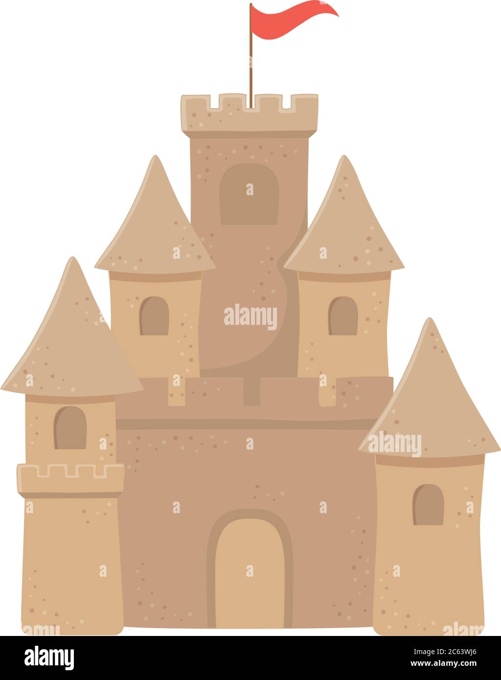 Sand castle flag Stock Vector Images - Alamy
