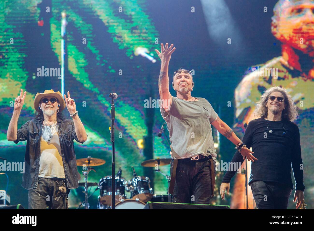 July 4, 2020. - Russia, Moscow Region. - Concert of singer Garik ...