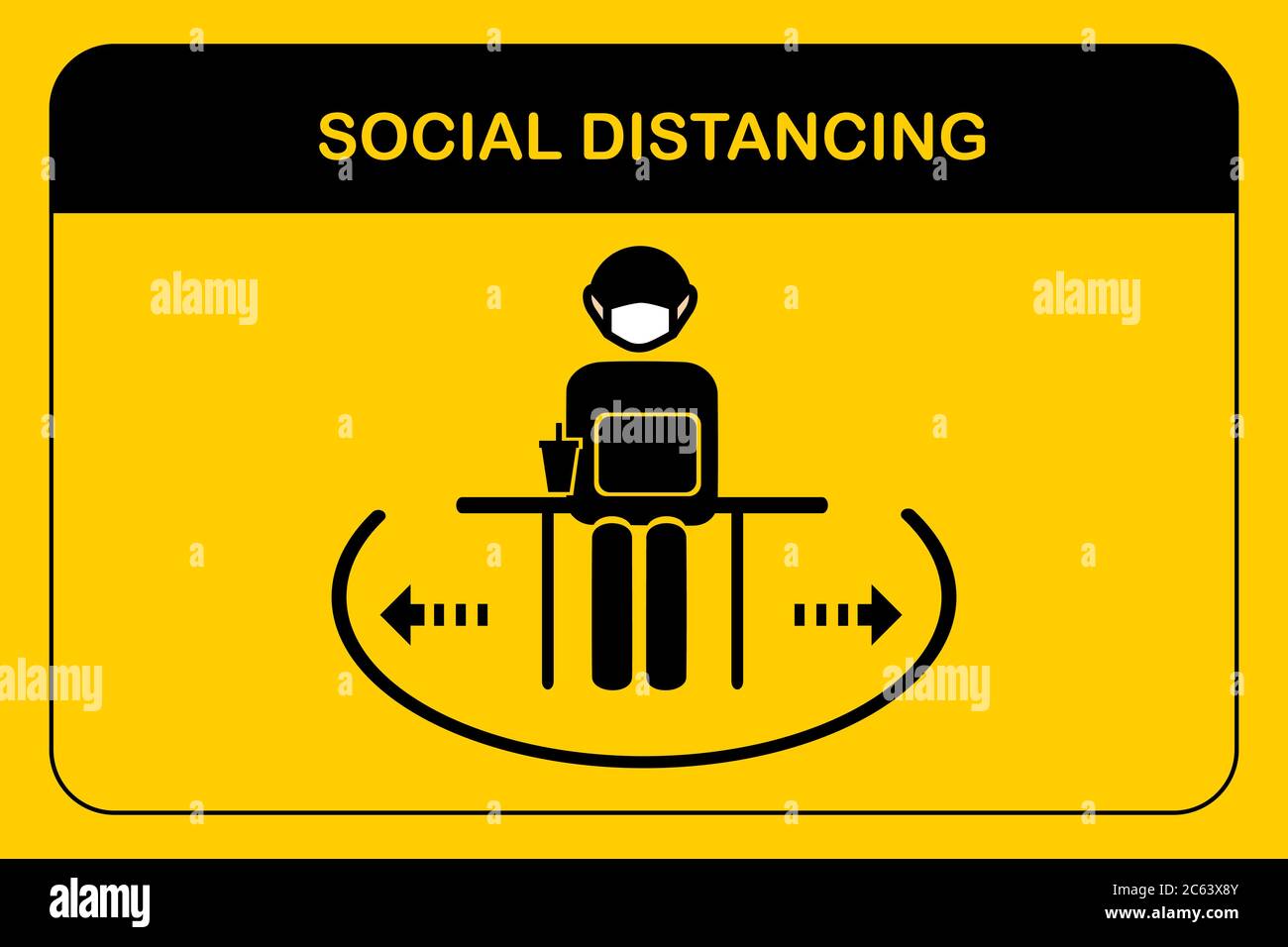 Social distancing workplace concept.People sitting when meeting in the ...