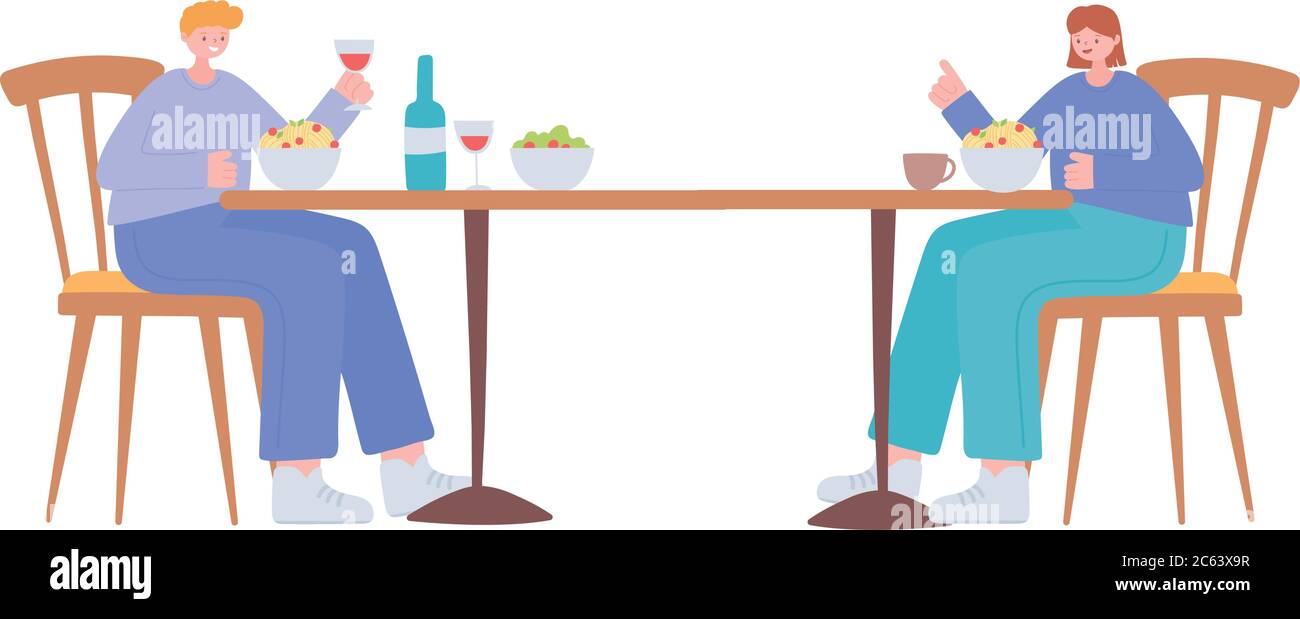 restaurant social distancing, new normal lifestyle physical in eating ...