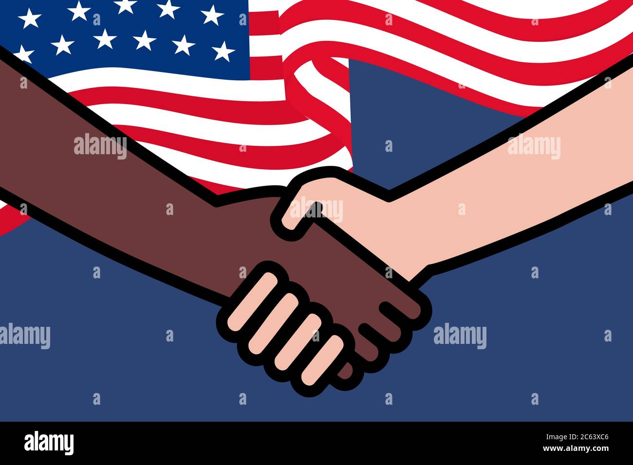 Black lives matter police shake hands Stock Vector Images - Alamy